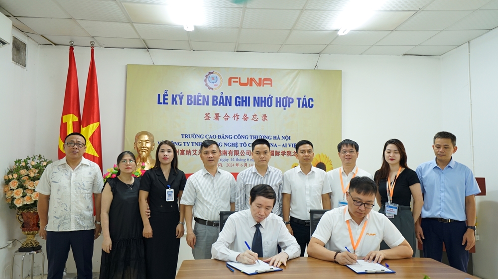 LỄ KÝ BIÊN BẢN GHI NHỚ HỢP TÁC VỚI CÔNG TY TNHH CÔNG NGHỆ TÔ CHÂU FUNA -AI VIỆT NAM